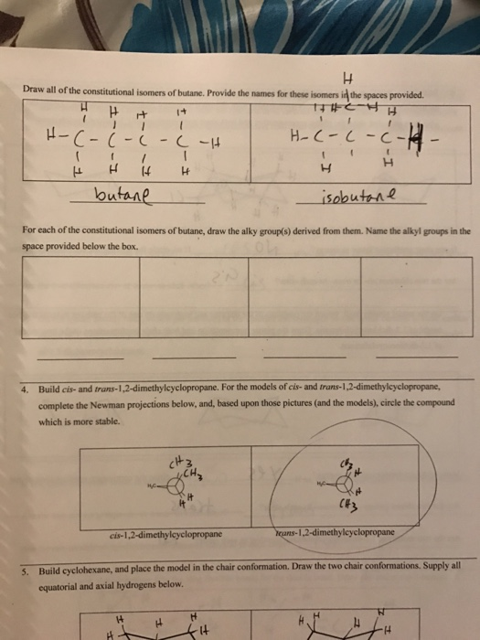 Solved Draw all of the constitutional isomers of butane. | Chegg.com