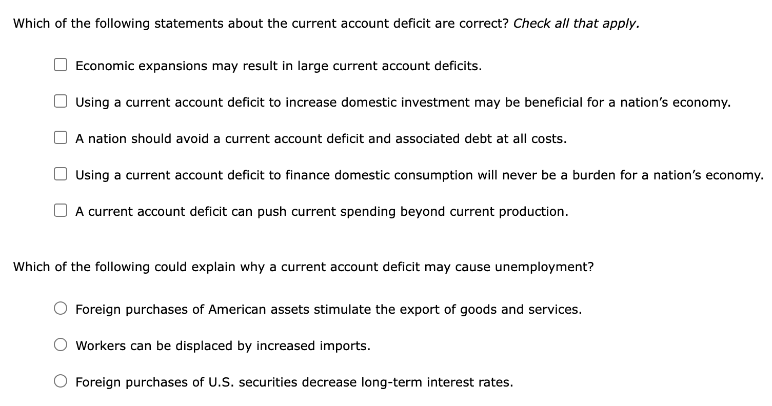 Solved Which of the following statements about the current | Chegg.com