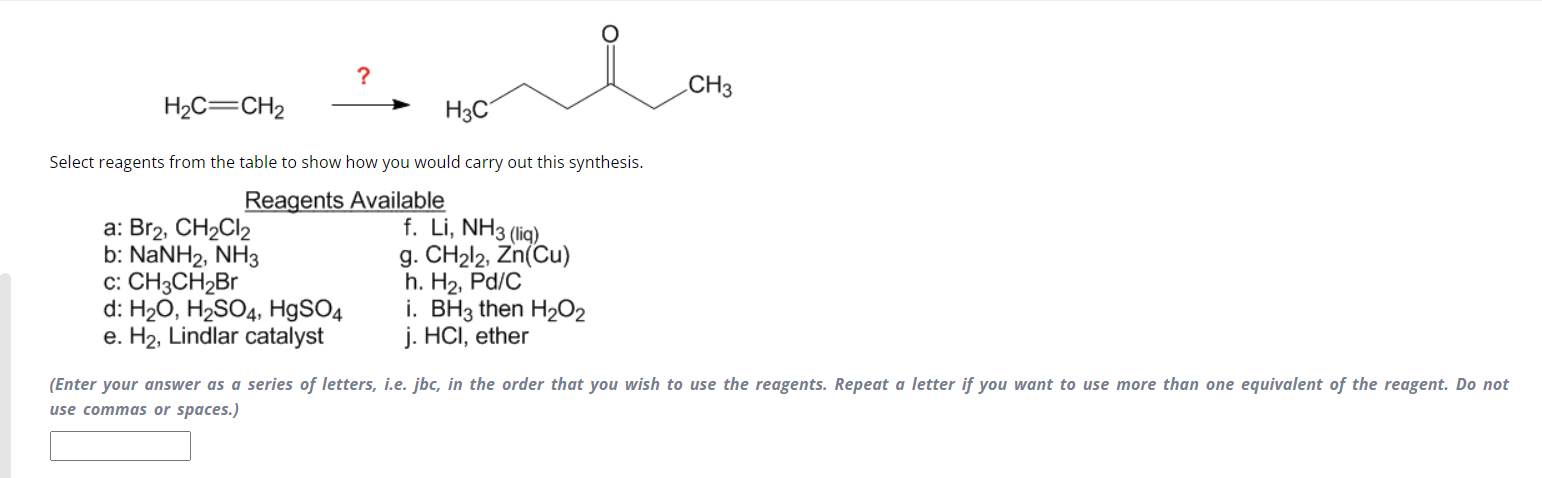 Solved Select reagents from the table to show how you would | Chegg.com