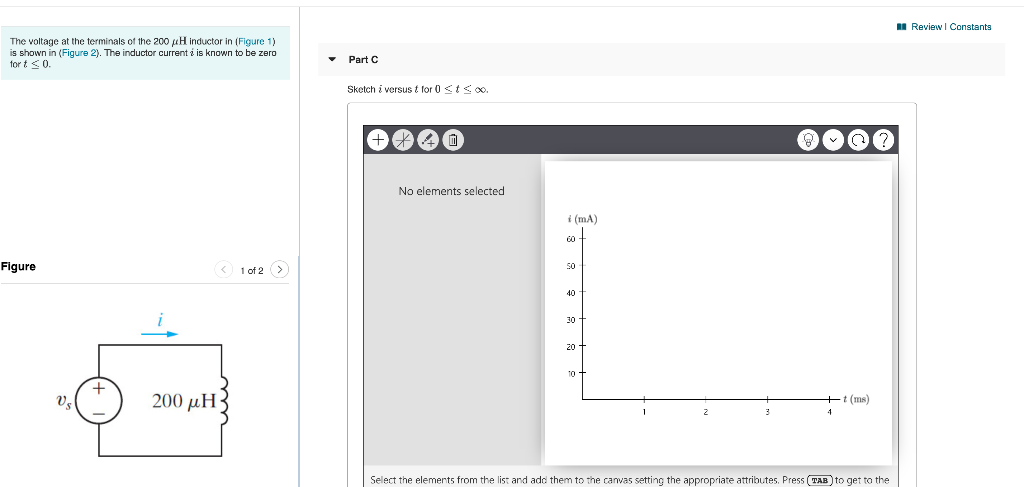 Solved A Review | Constants The voltage at the terminals of | Chegg.com
