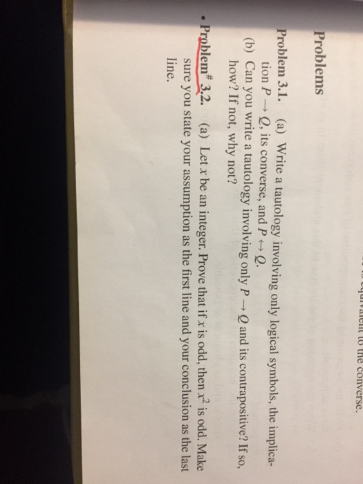 Solved Write a tautology involving only logical symbols, the | Chegg.com