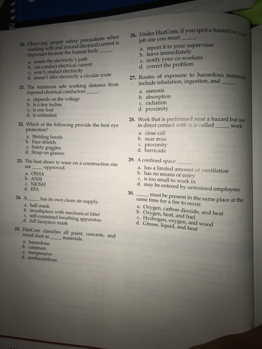 Solved The minimum Safe working distance from exposed | Chegg.com