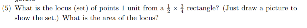 Solved (5) What is the locus (set) of points 1 unit from a | Chegg.com