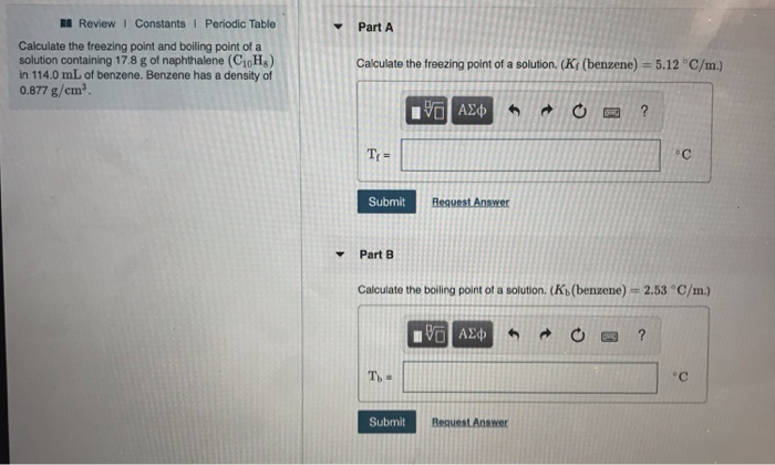 Solved l Review I Constants I Periodic Table PartA Calculate | Chegg.com