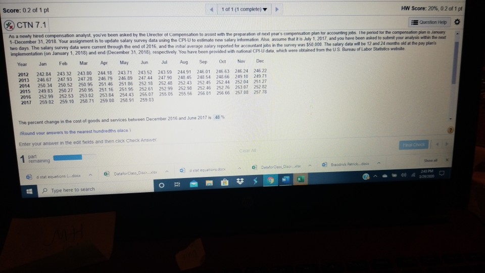 Solved Score 0 2 Of 1 Pt 1 Of 1 1 Complete Hw Score 20
