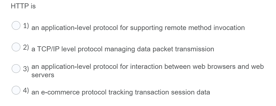 Solved HTTP is 1) an application-level protocol for | Chegg.com