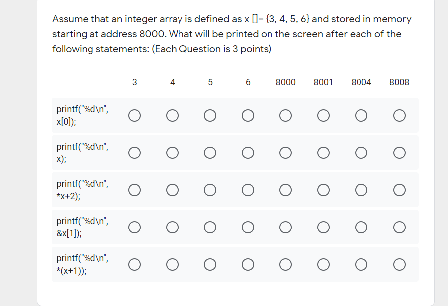 Solved Assume That An Integer Array Is Defined As X 3 4439