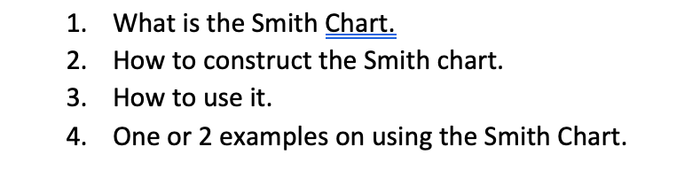 Solved 1. What is the Smith Chart. 2. How to construct the | Chegg.com