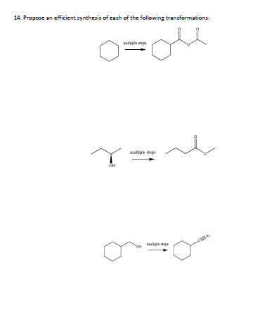 Solved 14. Propose an efficient synthesis of each of the | Chegg.com