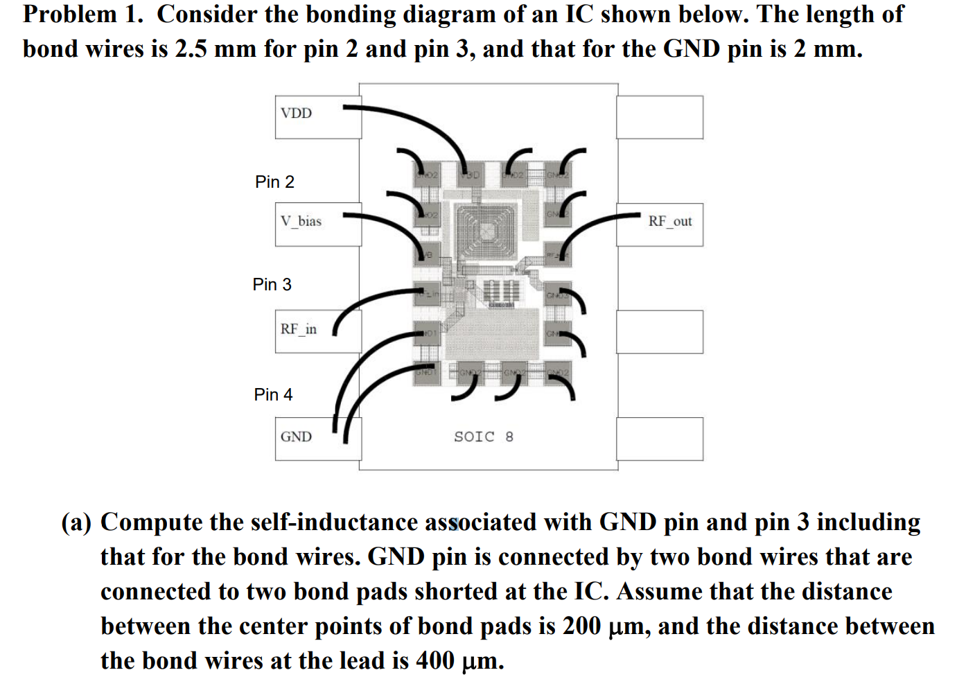 Solved Problem 1. Consider the bonding diagram of an IC | Chegg.com