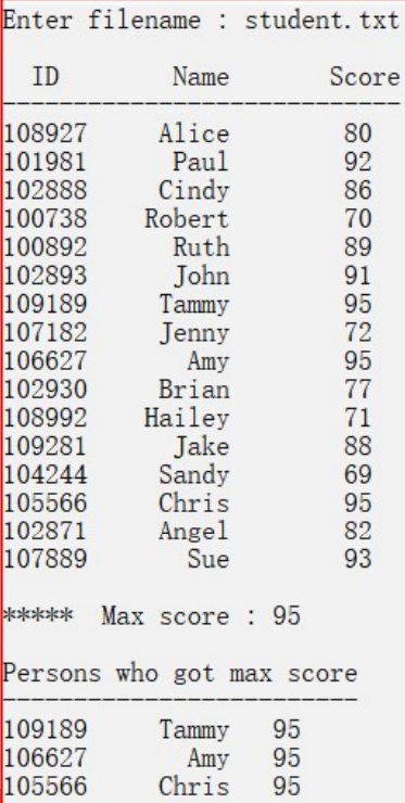 Solved You have the following file with student ID's, names, | Chegg.com