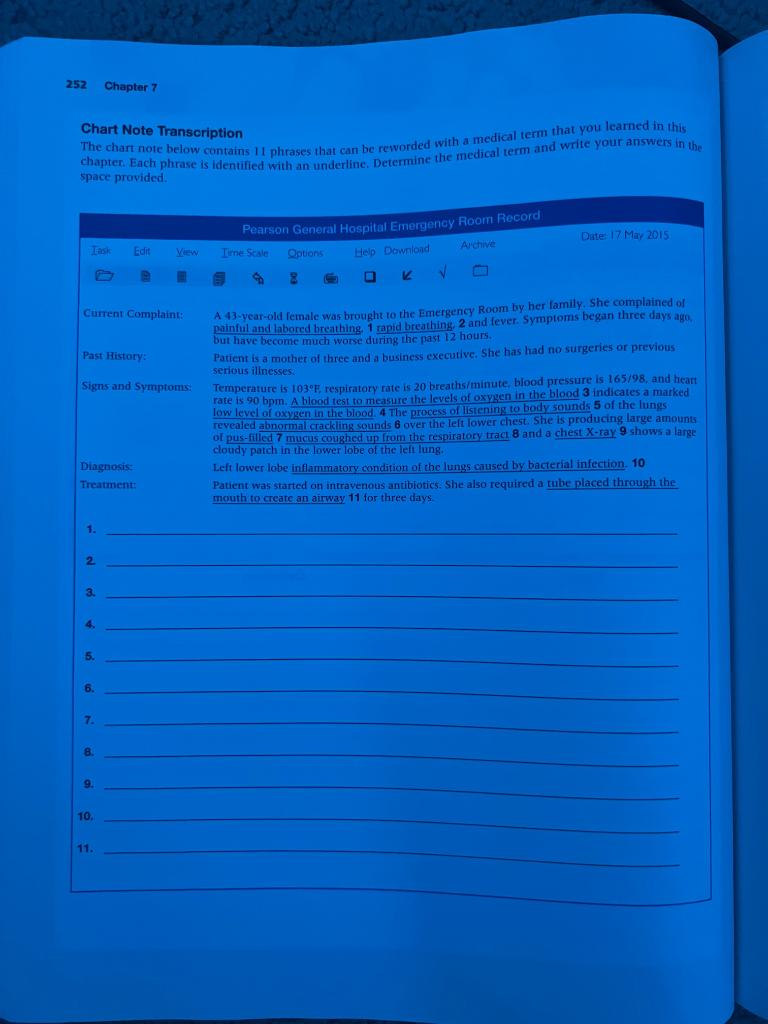 Solved Complete Real World Applications: Medical Record | Chegg.com