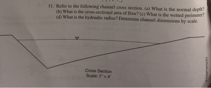 Solved 6. Refer to the following channel cross section. | Chegg.com