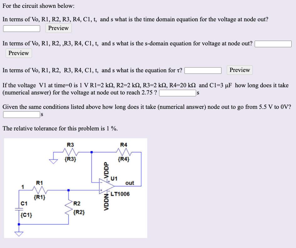 Solved For the circuit shown below: In terms of Vo, R1, R2, | Chegg.com