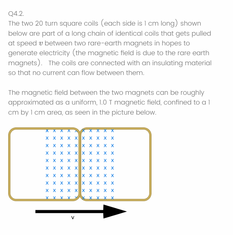 Solved Q4.2.The two 20 ﻿turn square coils (each side is 1 | Chegg.com