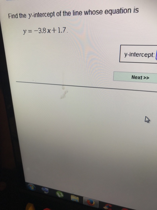 Solved Find the y-intercept of the line whose equation is | Chegg.com