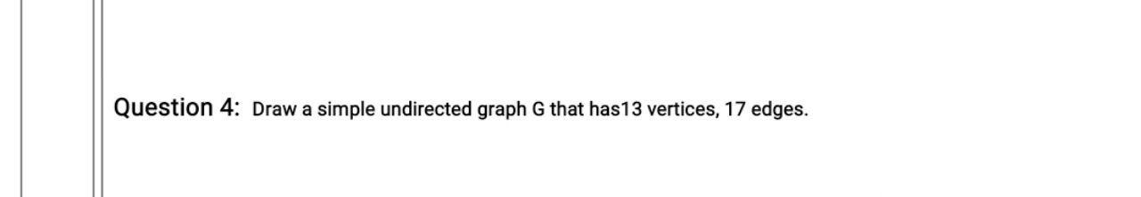Solved Question 4: Draw a simple undirected graph G that has | Chegg.com