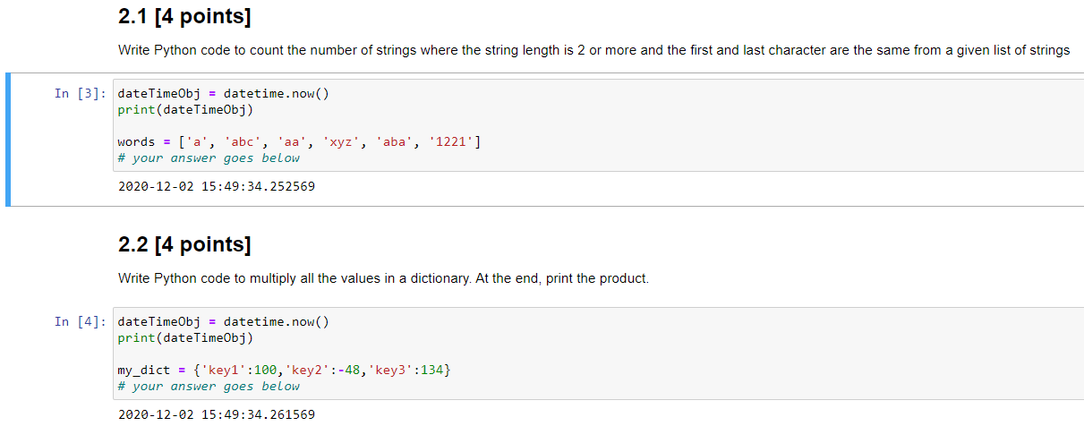 Solved 2 1 4 Points Write Python Code To Count The Number Chegg