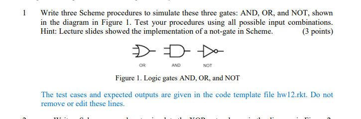 Write three Scheme procedures to simulate these three | Chegg.com