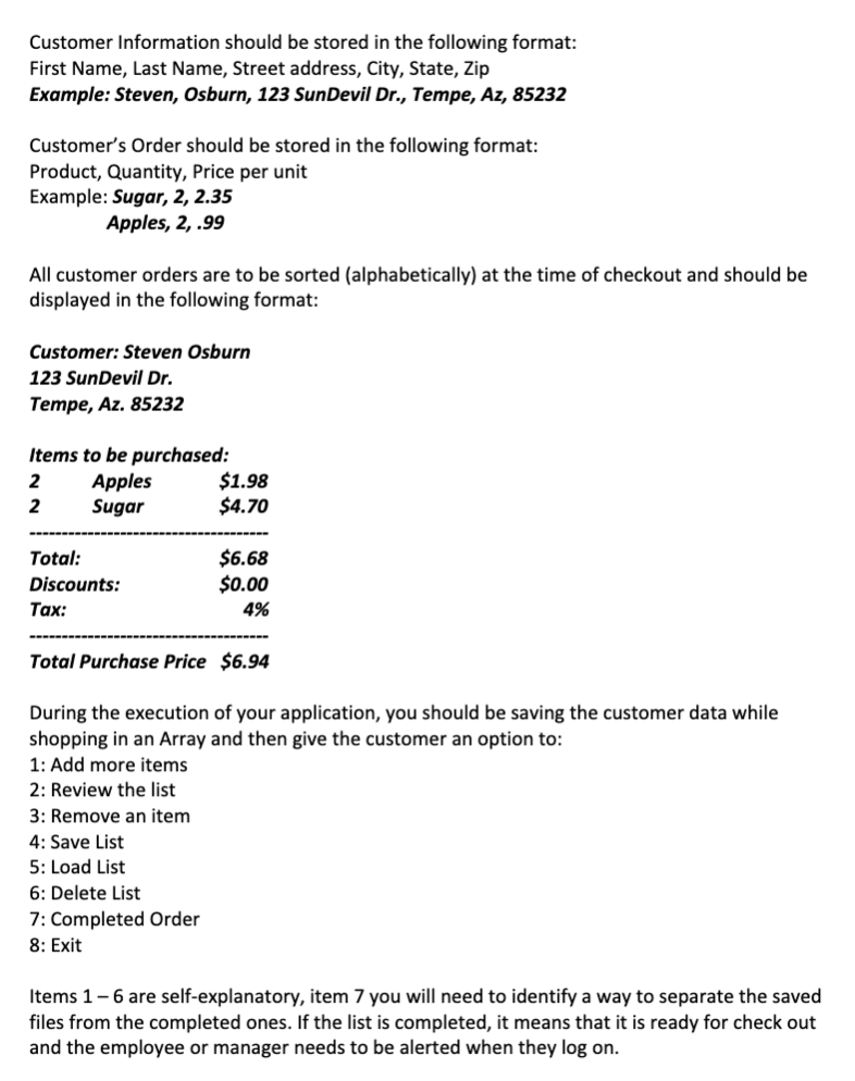 CSE 110 Final Project: You are to create a Java | Chegg.com