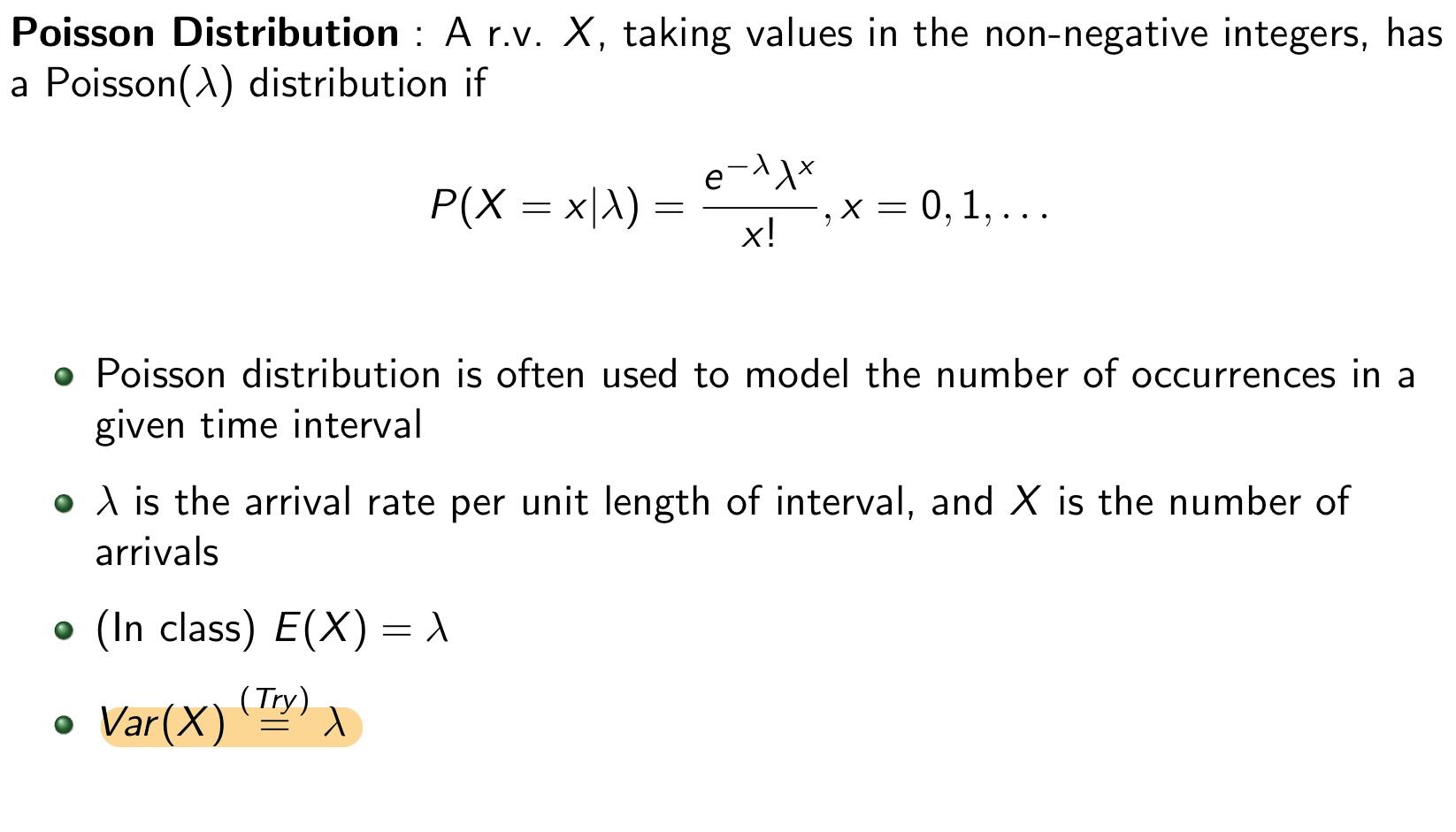 Solved Poisson Distribution: A r.v. X, taking values in the | Chegg.com