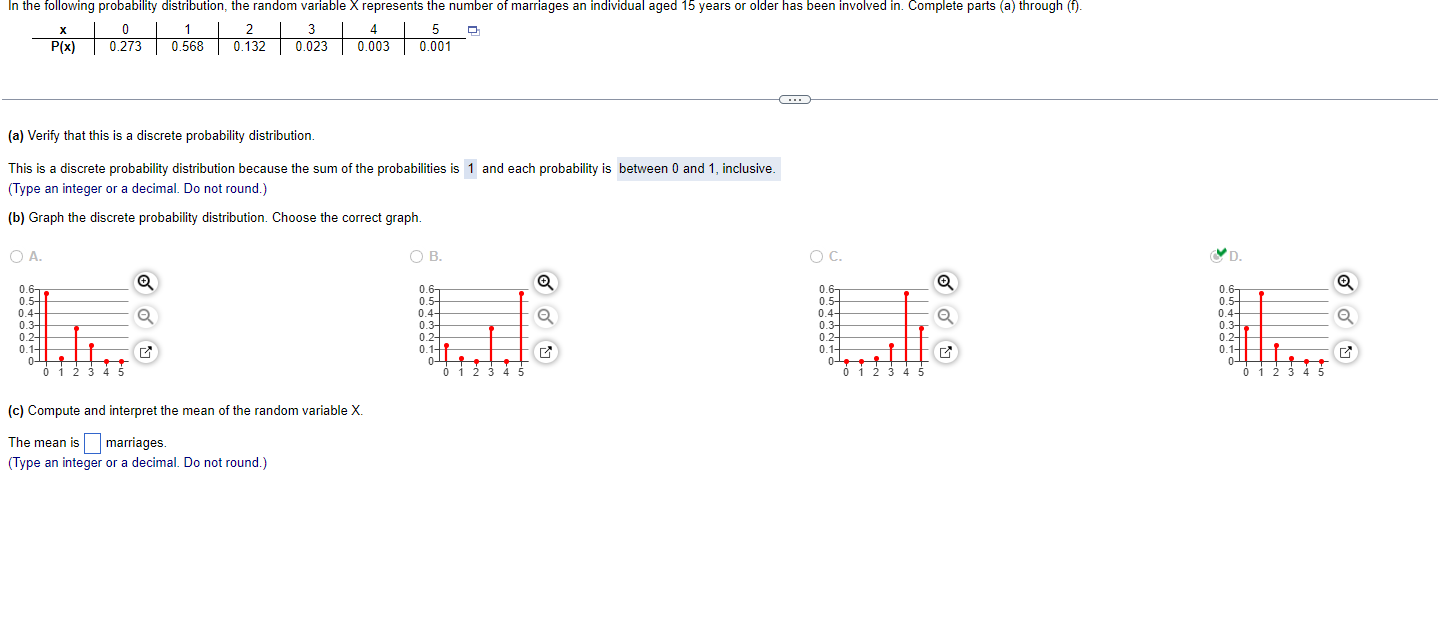 Solved (a) Verify that this is a discrete probability | Chegg.com