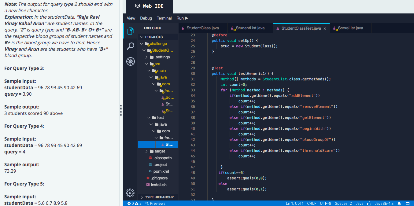 Solved 1. Generic Class View Debug Terminal Run EXPLORER | Chegg.com