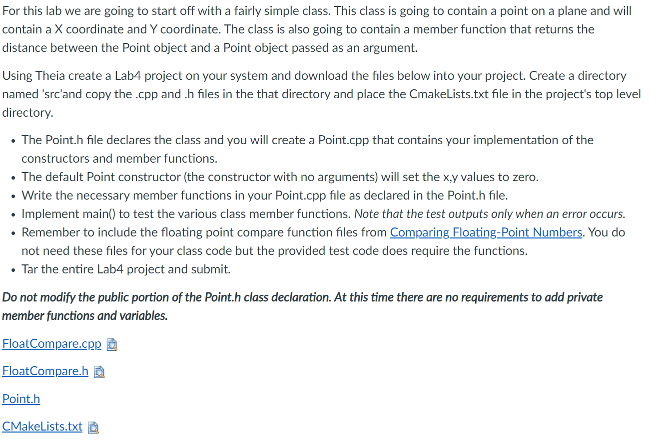 Solved write C++ program for main.cpp part and complete | Chegg.com