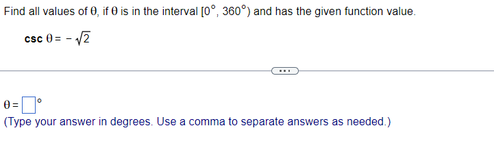 Solved Find all values of θ, if θ is in the interval | Chegg.com