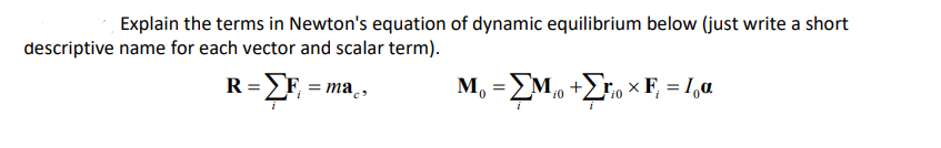 Solved Explain the terms in Newton's equation of dynamic | Chegg.com
