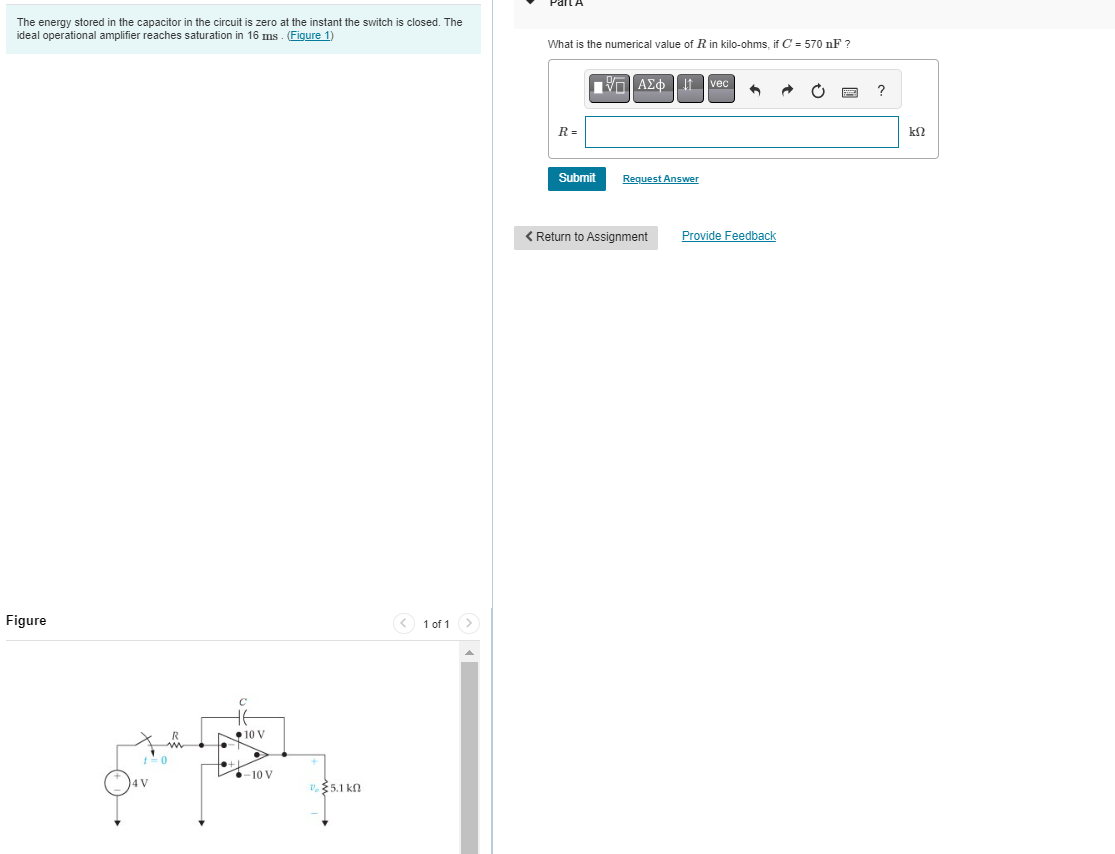 Solved The energy stored in the capacitor in the circuit is | Chegg.com