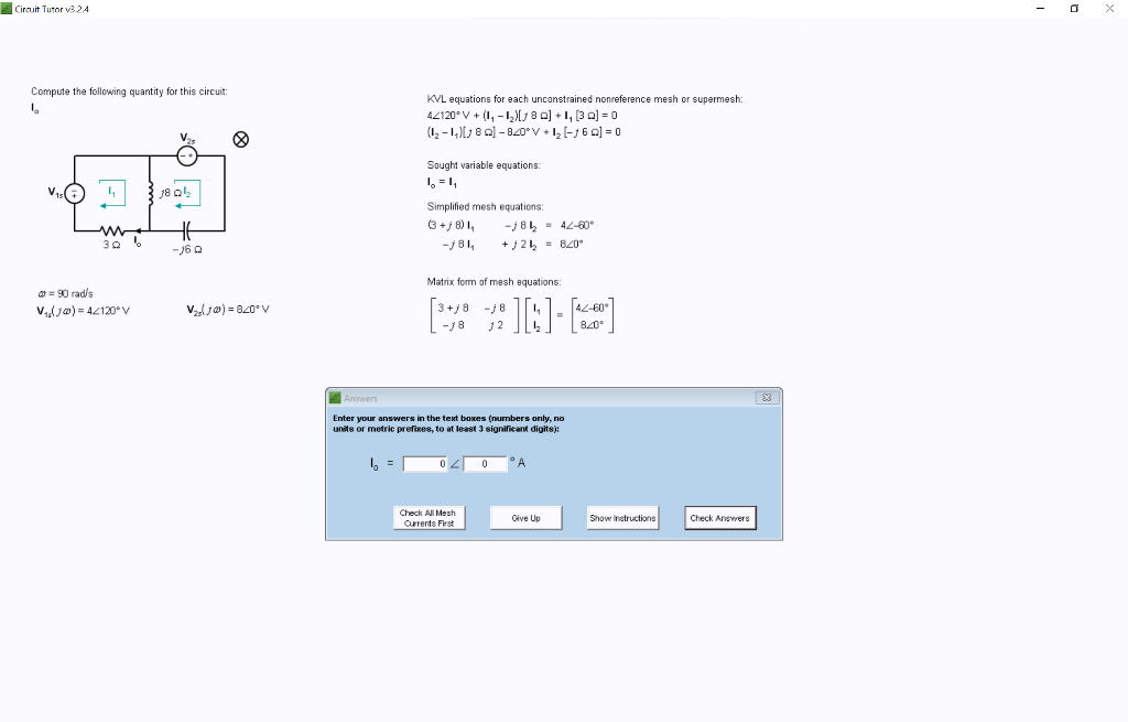 Solved Circuit Tutor 324 - Compute the following quantity | Chegg.com