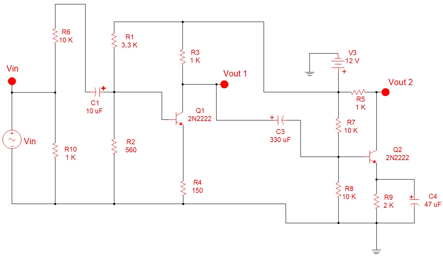Solved Circuit input signal voltage is 200mVp and frequency | Chegg.com