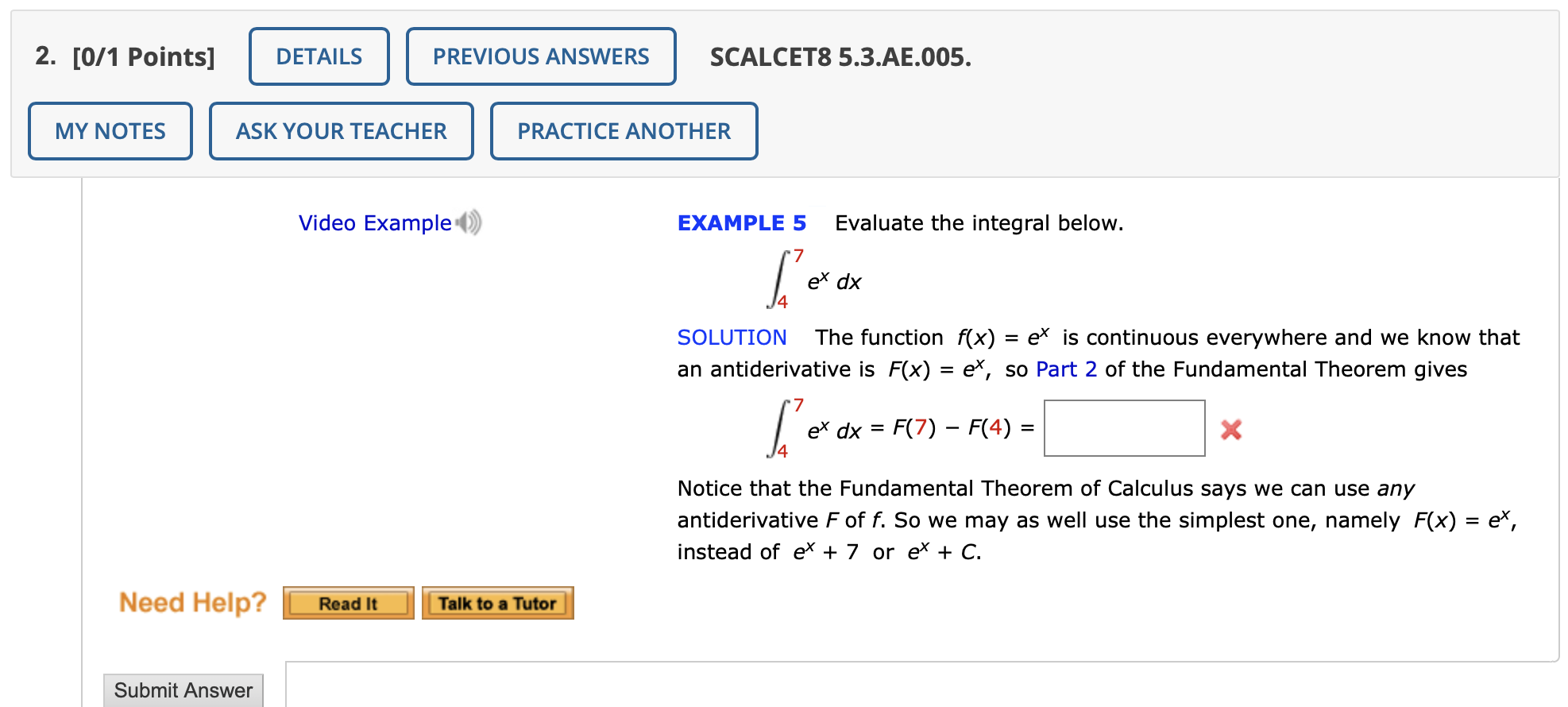 Solved 2. [0/1 Points] DETAILS PREVIOUS ANSWERS SCALCET8 | Chegg.com