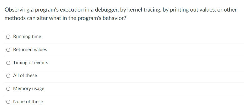 Solved Observing A Program S Execution In A Debugger By