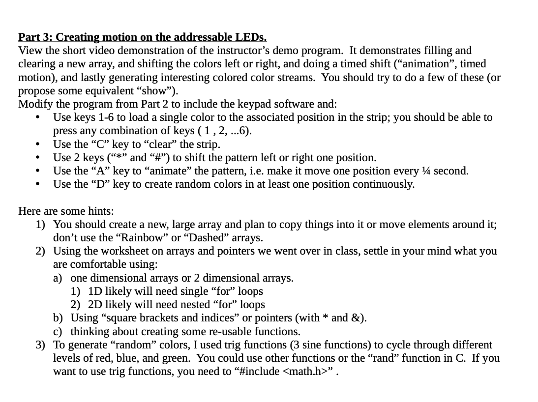 Solved Hello! I need help with bulletpoint 4: Use the “A” | Chegg.com | Chegg.com