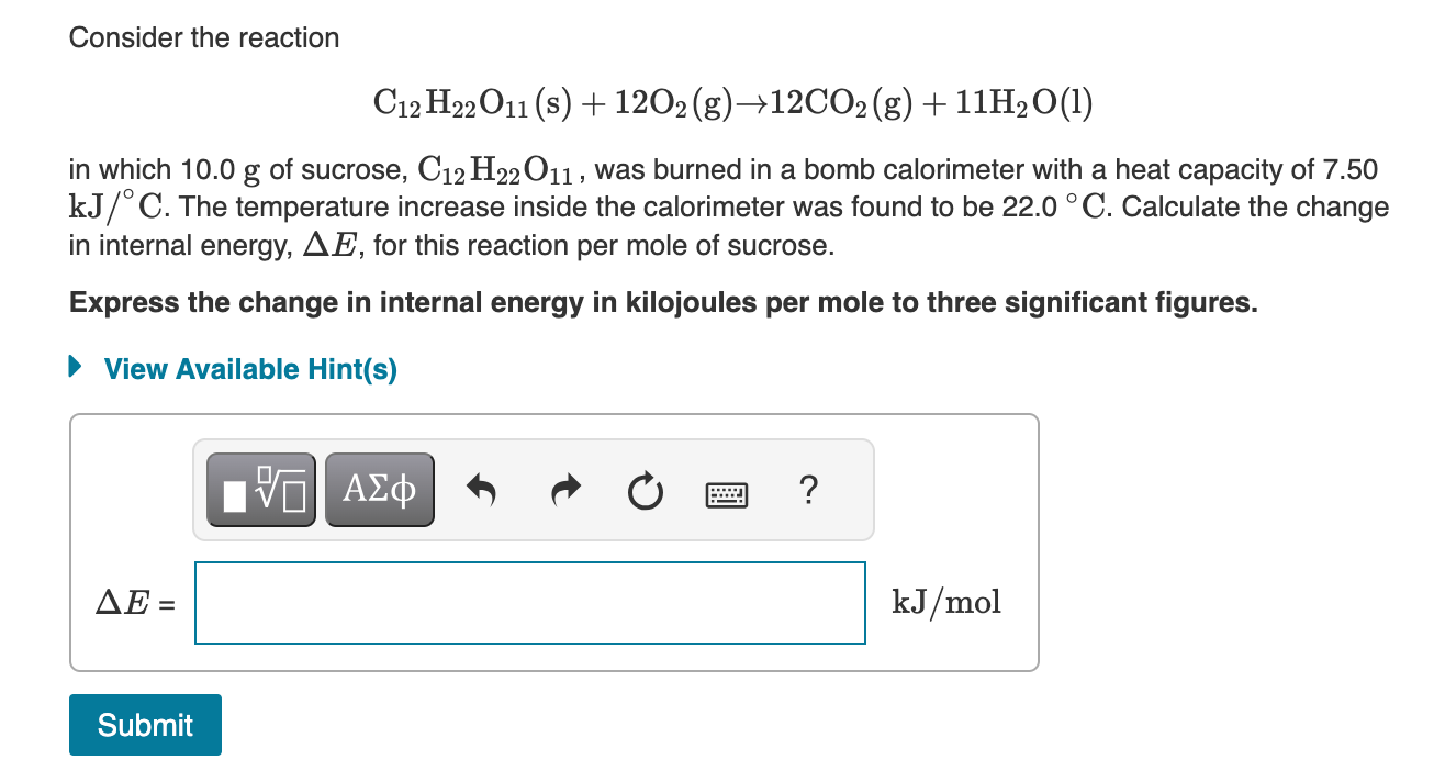 Solved Consider the reaction \\[ \\mathrm{C}_{12} | Chegg.com