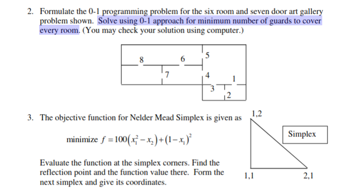 2. Formulate the 0-1 programming problem for the six | Chegg.com