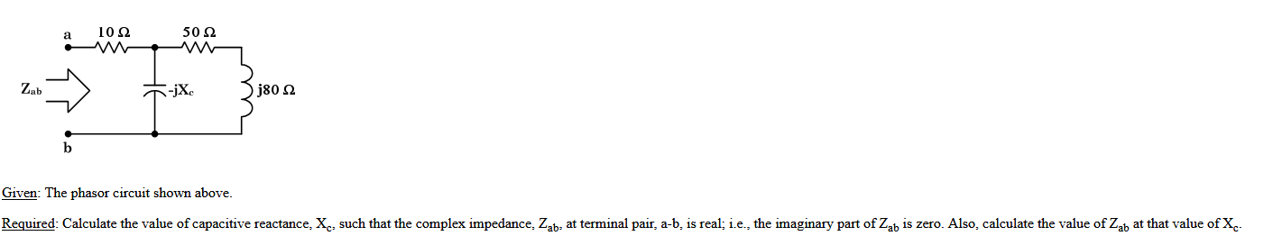 Solved zuv - 3802 Given: The phasor circuit shown above. | Chegg.com