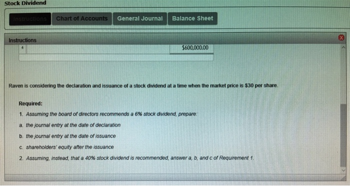 Solved Stock Dividend Chart of Accounts General Journal | Chegg.com