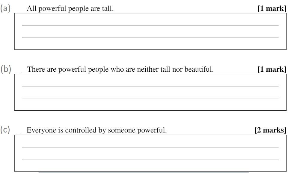 Solved = Consider the following predicates defined over the | Chegg.com