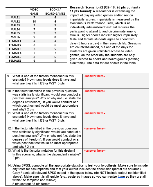 Solved Show me the steps to solve Research Scenario | Chegg.com