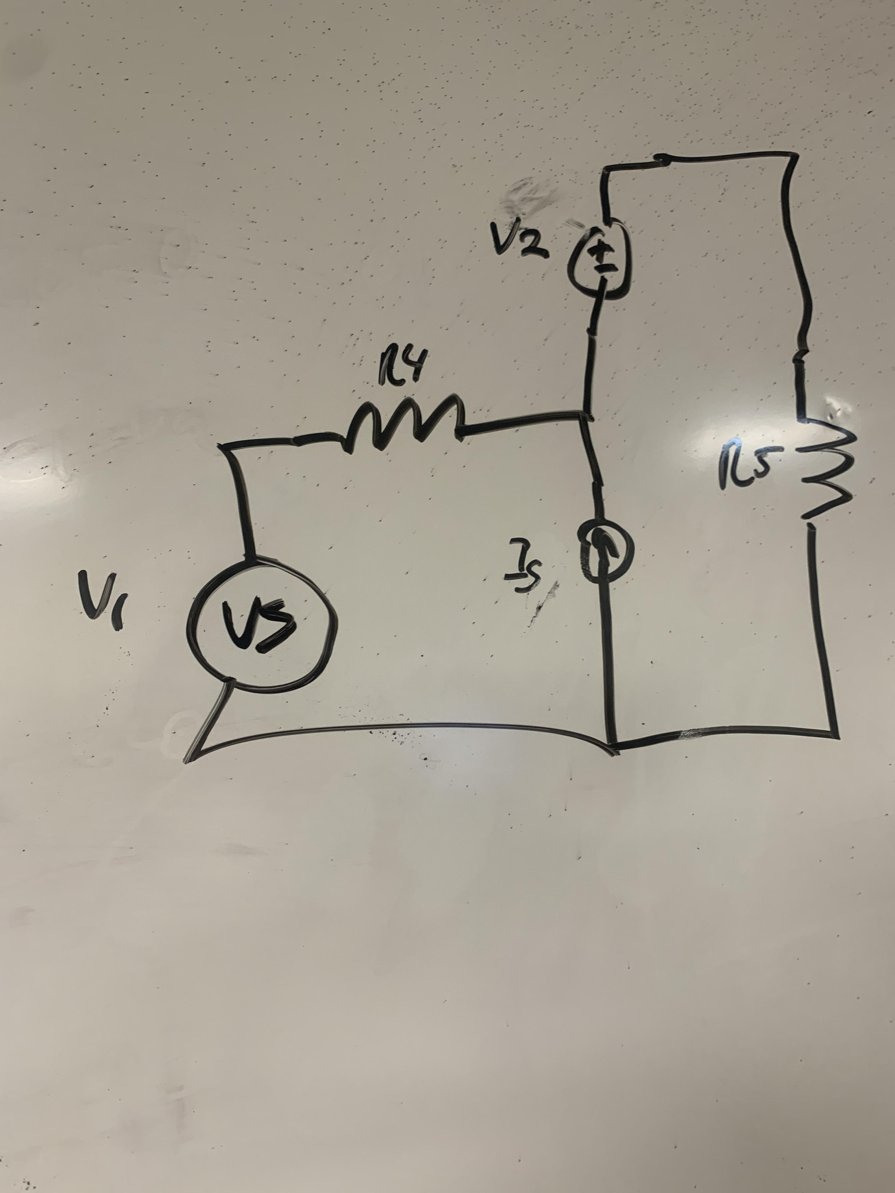 Solved Find Current though R5, in terms of V1, V2, Is, R4 | Chegg.com