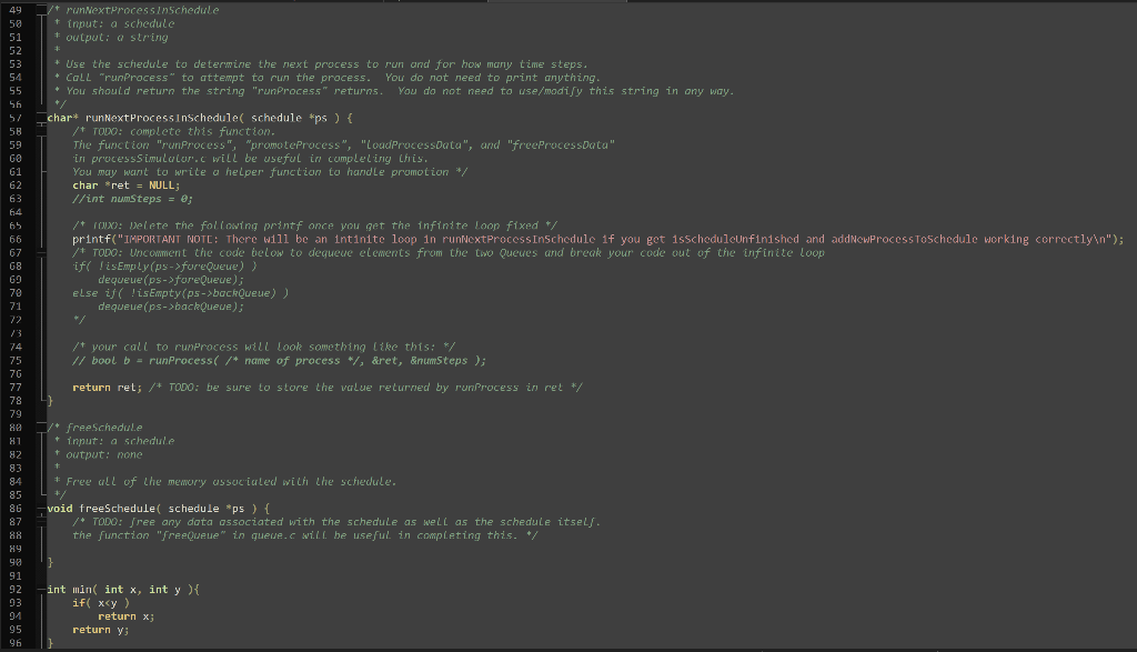 Solved Finish the TODOs in multilevelQueueScheduler.c | Chegg.com