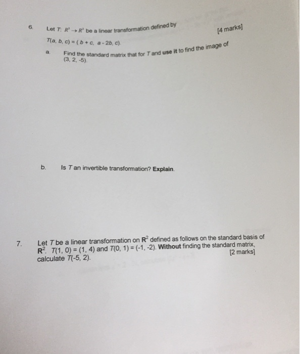Solved Let T: R^3 rightarrow R^3 be a linear transformation | Chegg.com