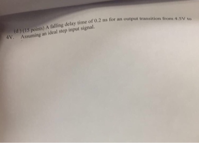 Solved The CMOS inverter has the following device | Chegg.com