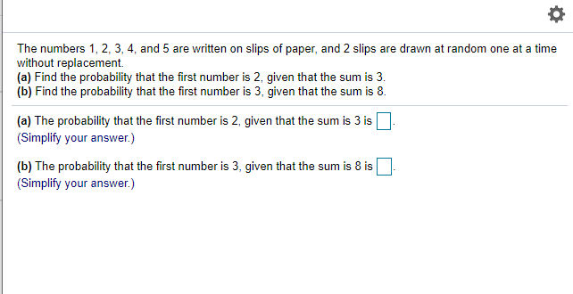 Solved The numbers 1, 2, 3, 4, and 5 are written on slips of | Chegg.com
