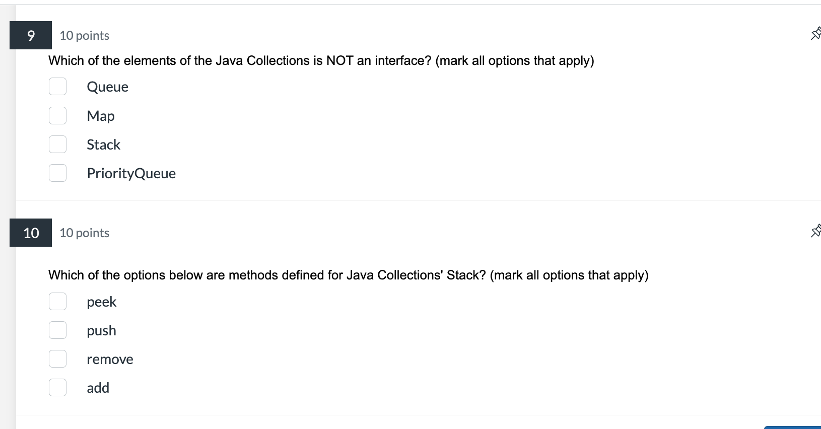 Solved Which of the elements of the Java Collections is NOT | Chegg.com