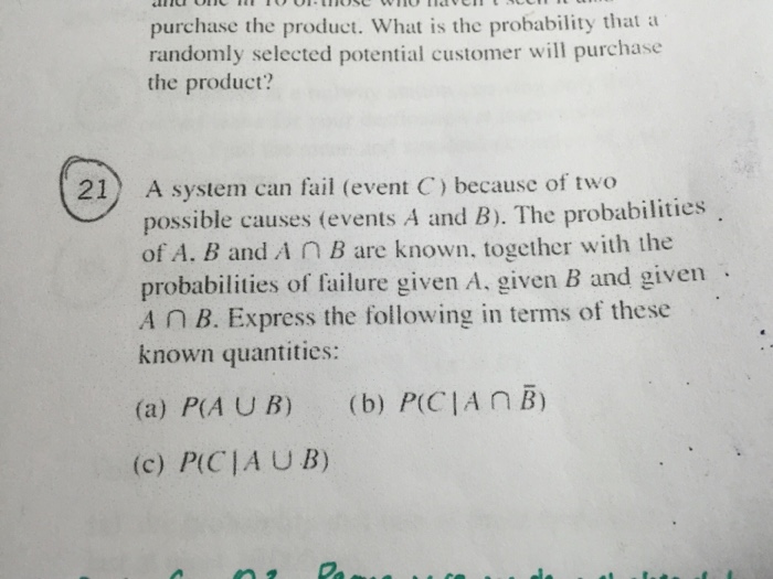 Solved purchase the product. What is the probability that a | Chegg.com
