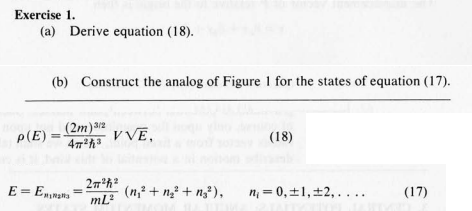 Solved Exercise 1. (a) Derive equation (18). (b) Construct | Chegg.com